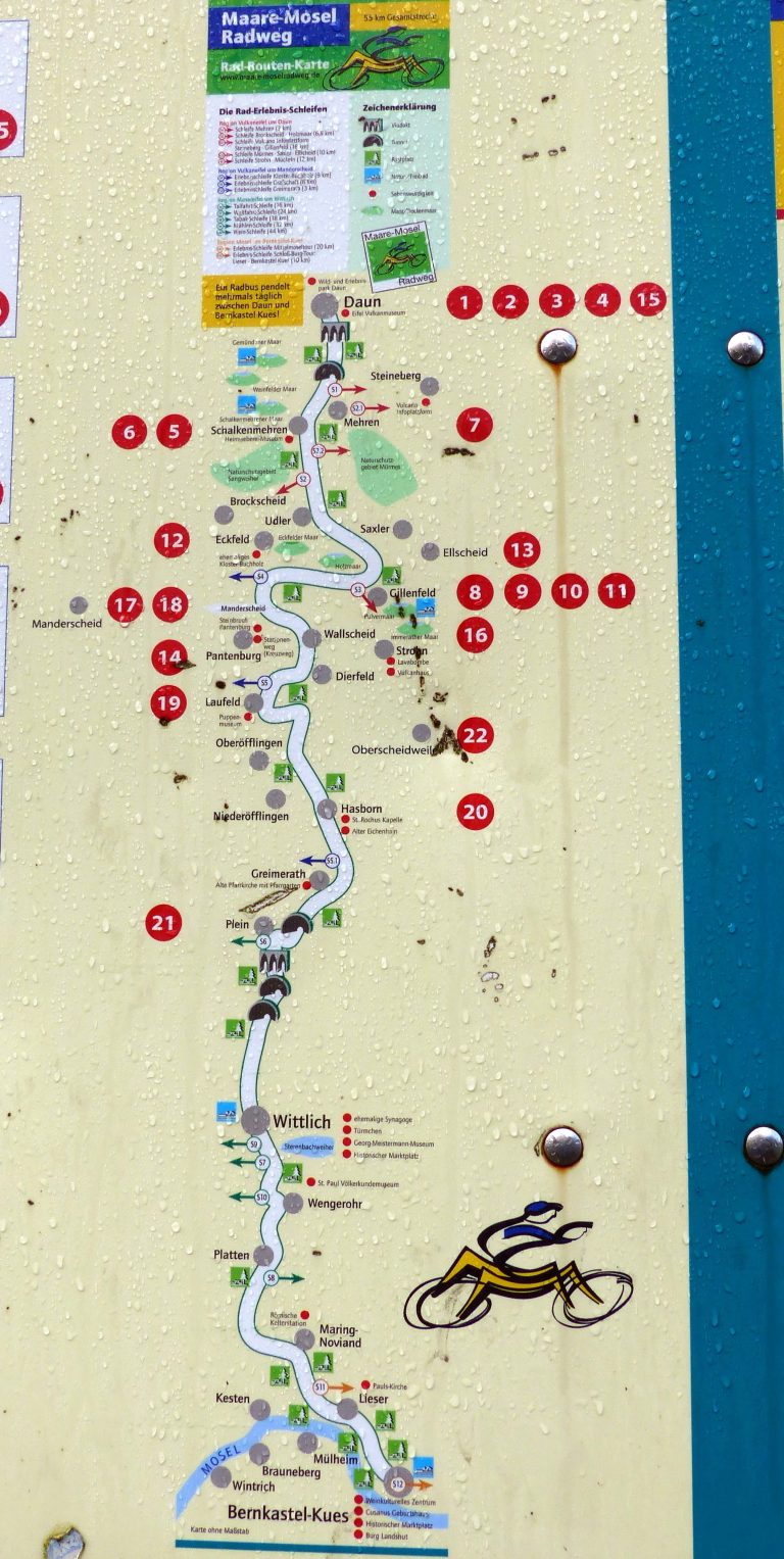 Maare Mosel Radweg Karte